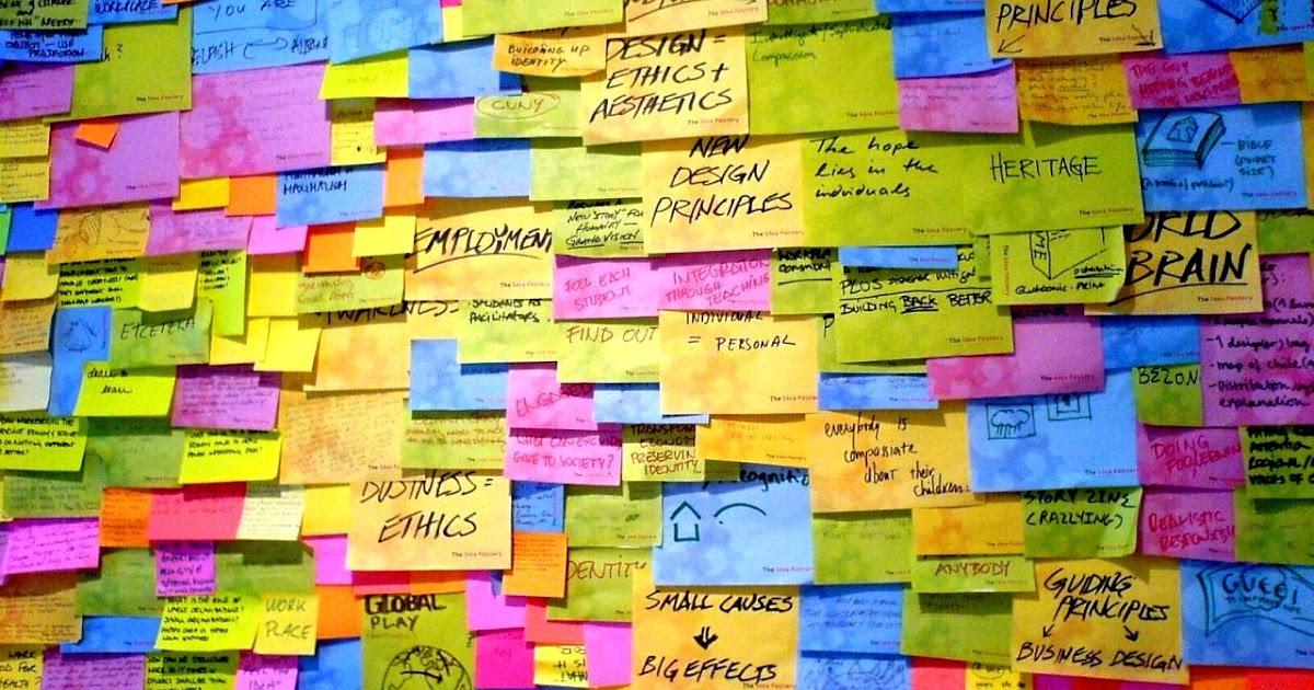 Rostros de viento: Post-its.