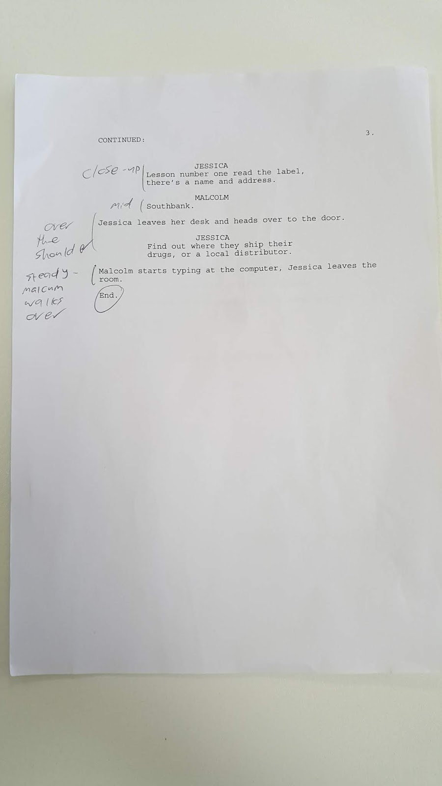Gavin James Roberts Television Blog: TRANSITIONS UNIT: SCRIPT BREAKDOWN ...