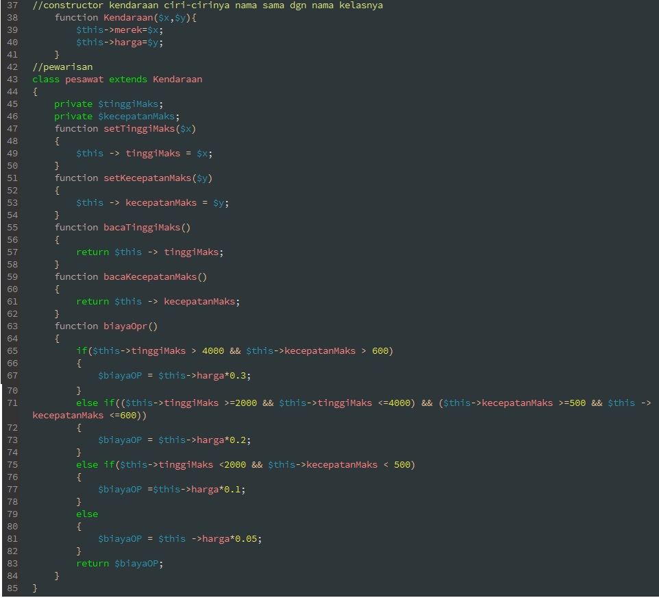 Contoh Pemrograman Berbasis Objek dengan PHP ~ Afif-Basya Blog