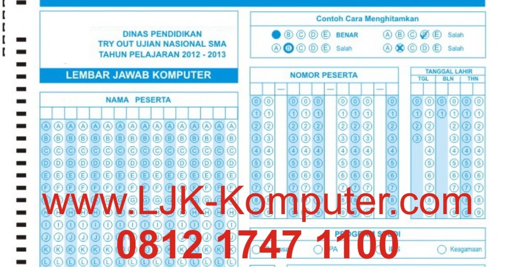 Lembar Jawaban Komputer: Lembar Jawaban Komputer / LJK Try Out UN SD ...