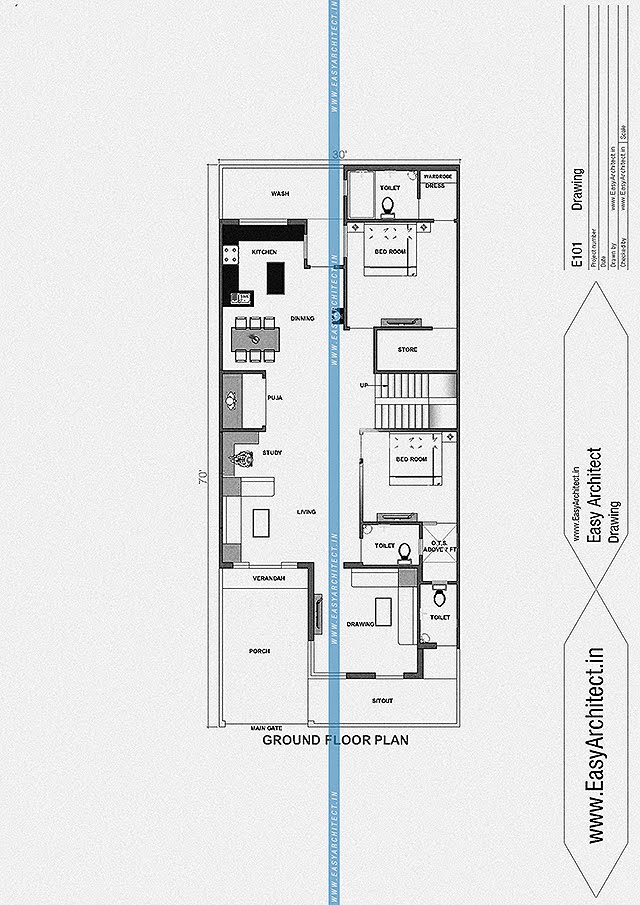 Easy Architect: 30 x 70 house plan