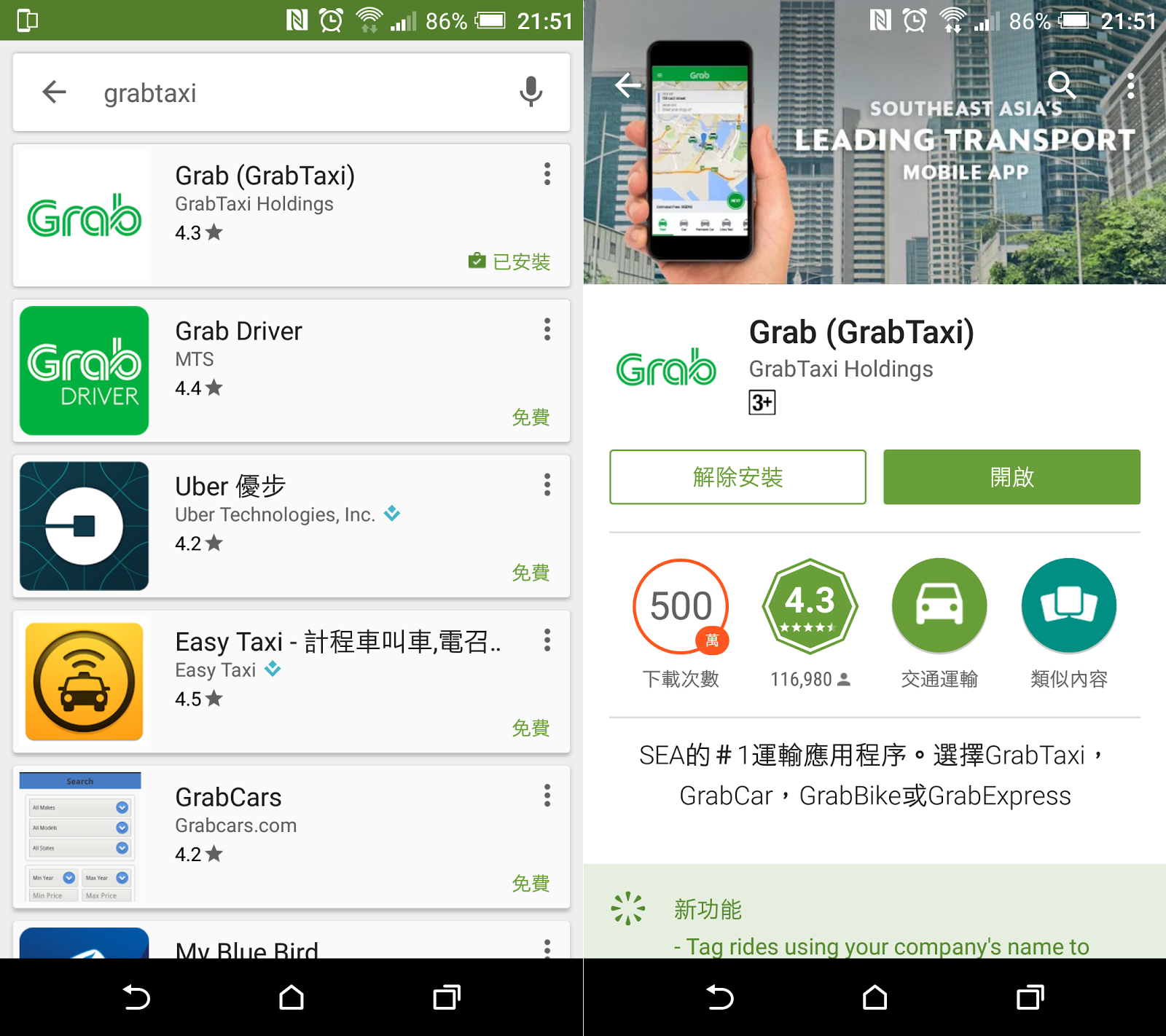 [越南] 旅行東南亞不可或缺的叫車利器-Grabtaxi (新版改名為Grab)