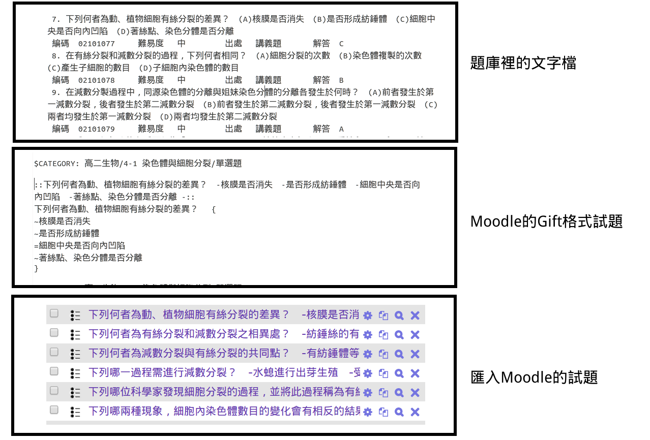 Python做試題轉檔到moodle