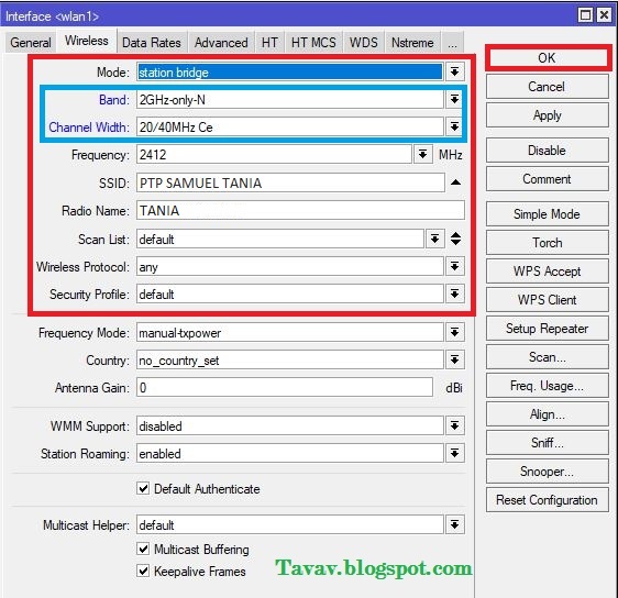Specific Setting Wireless MikroTik (Data Rates, Tx Power, Channel ...
