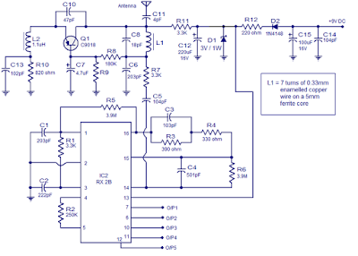 Skema Rangkaian Remote Control dengan 5 Channels | Gambar Rangkaian ...