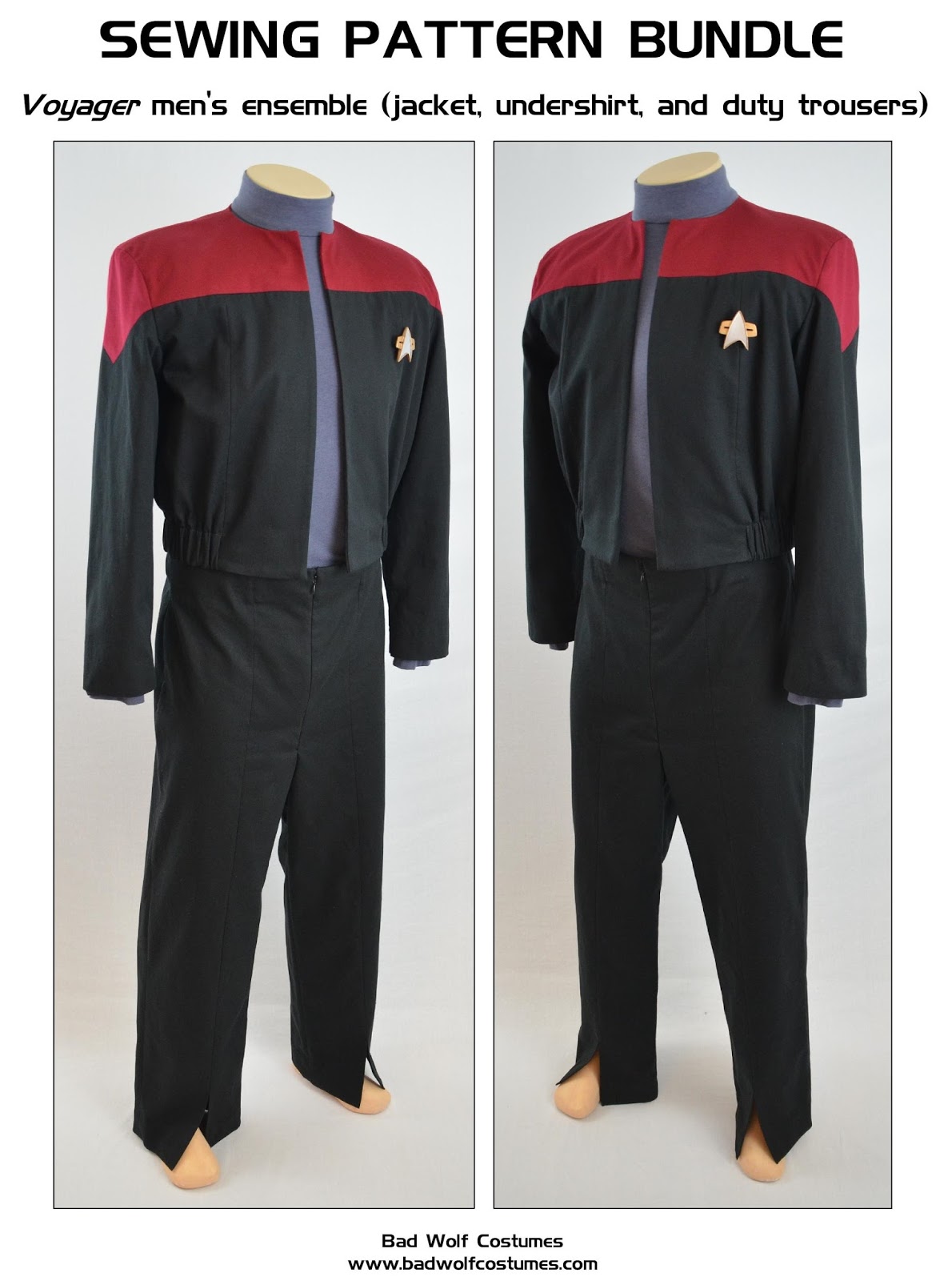 Bad Wolf Costumes: Star Trek: Voyager Uniform Bundle