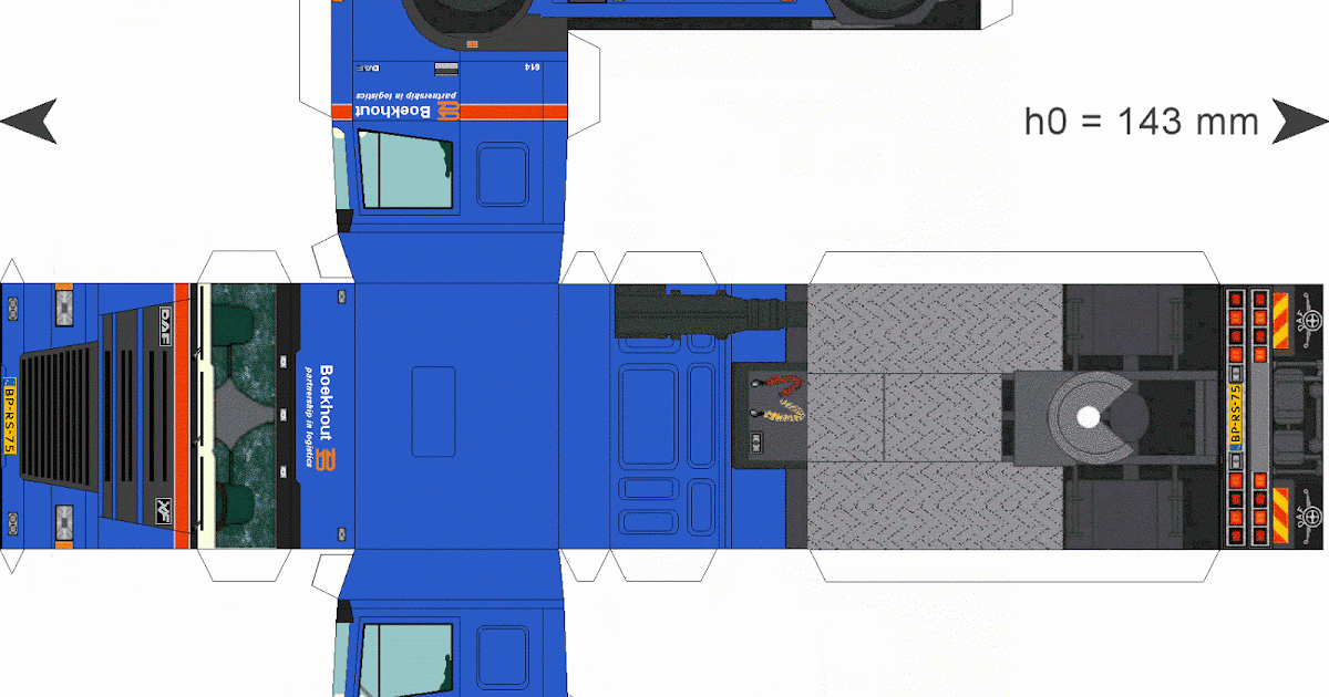 SP. Papel Modelismo: PaperCraft DAF XF - Boekhout Partnership in Logistics