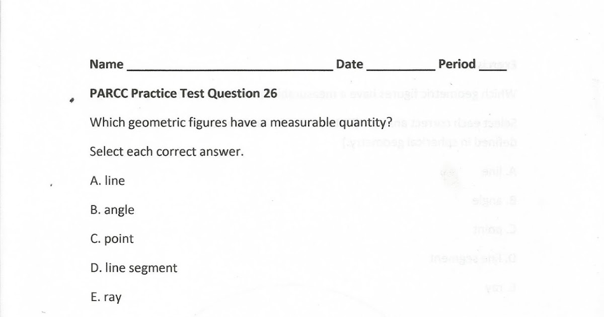 Geometry, Common Core Style: PARCC Practice Test Question 26 (Day 169)