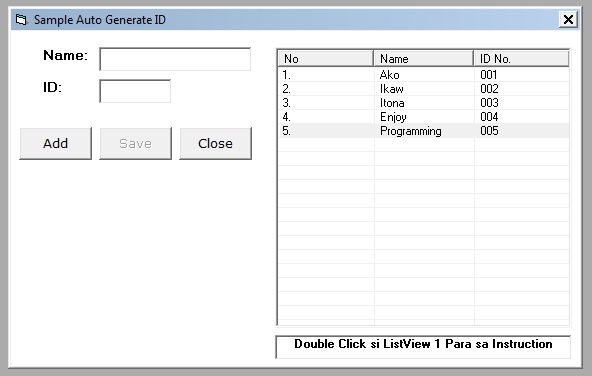 My Information Now!: Sample Program (Visual Basic 6.0)