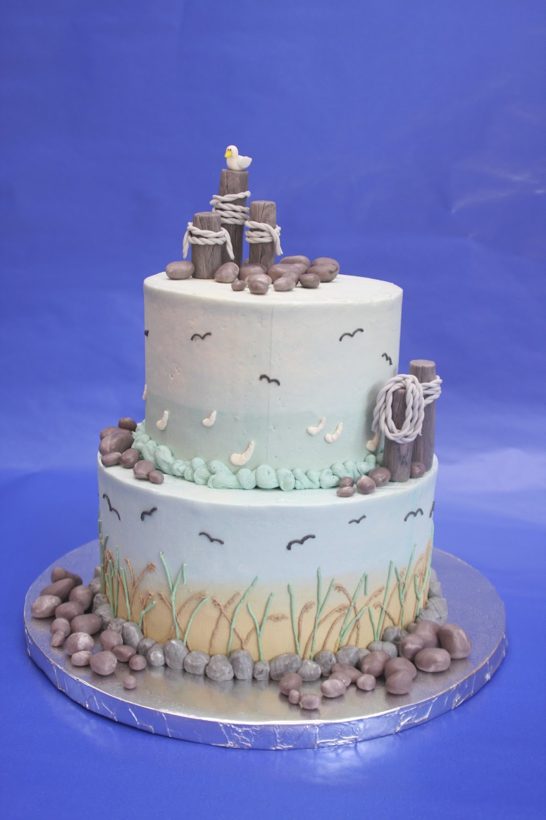 Christina's Kitchen Art: Ocean Cottage Pre-Wedding Cake