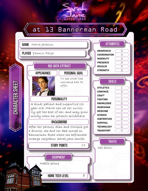 Maria Jackson: The Character Sheet