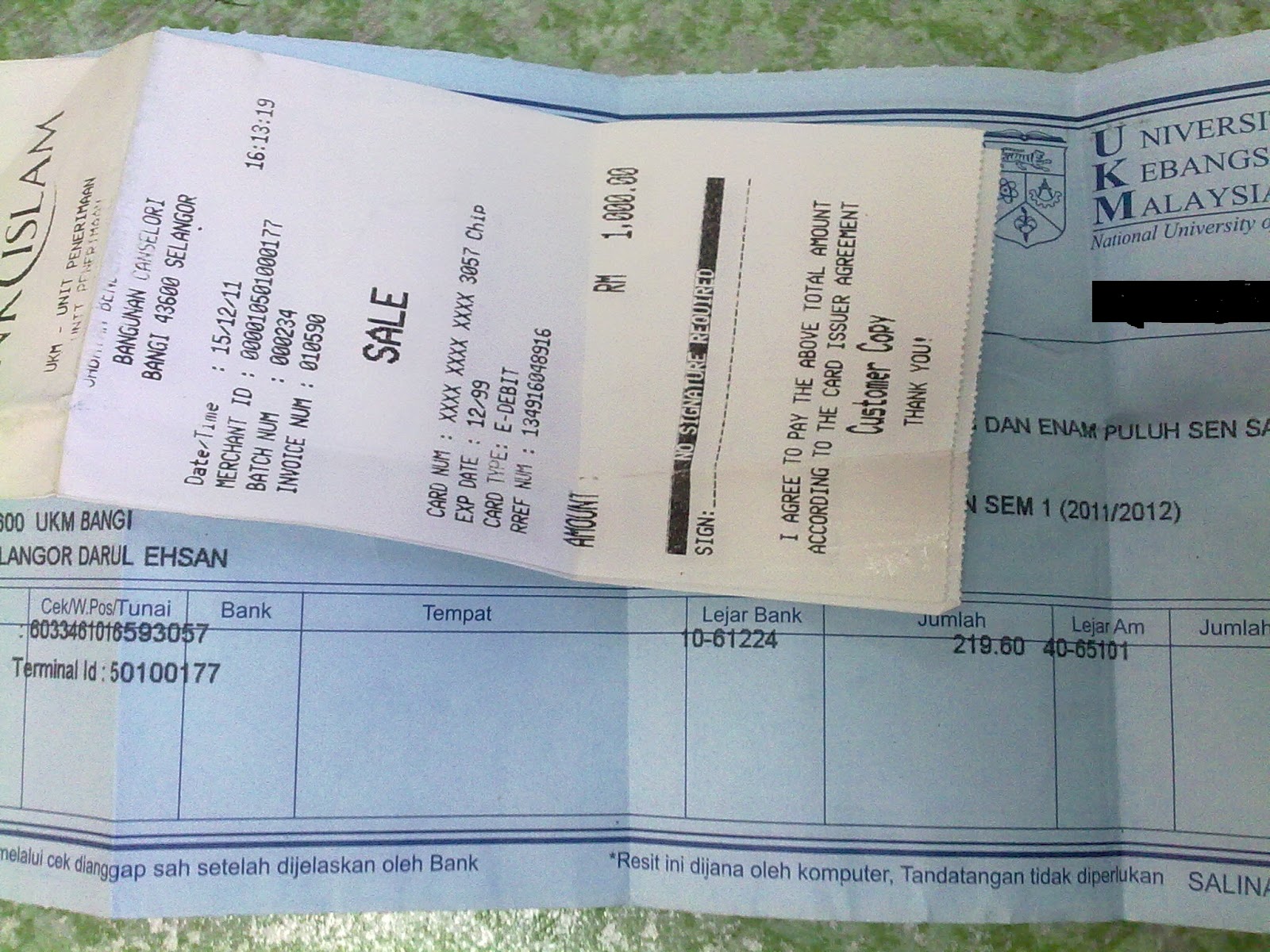 Hati-hati bayar yuran guna kad debit ~ PERSATUAN MAHASISWA UKM SESI ...