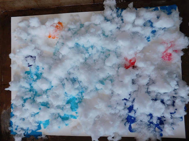 Snow and Tissue Paper Art