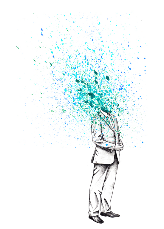 kate lindop illustration: Exploding people