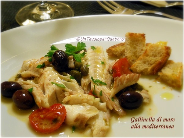 Gallinella di mare alla mediterranea