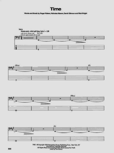 Pink Floyd - Time | Partituras para Bajo