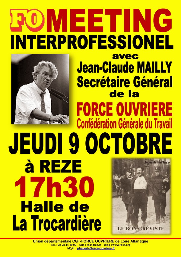 FO - Loire Atlantique: Meeting FO44 du 9 octobre 2014 (vidéos des ...