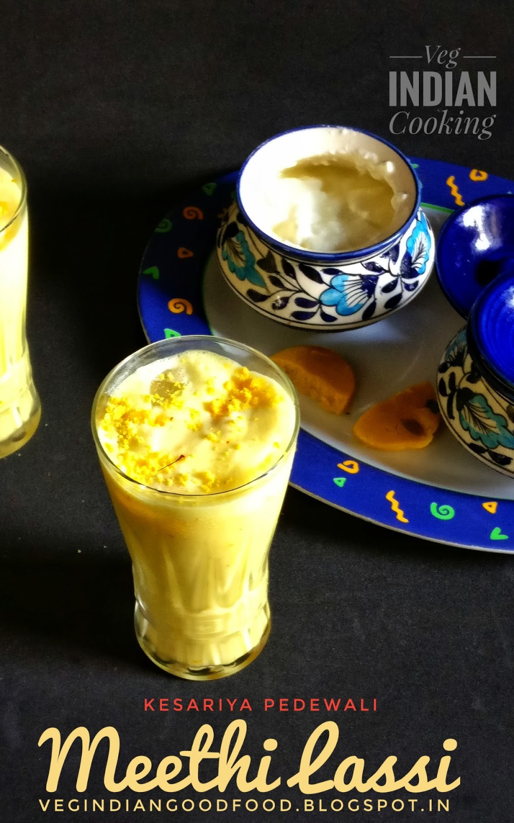Veg Indian Cooking: Kesar Malai Peda Lassi