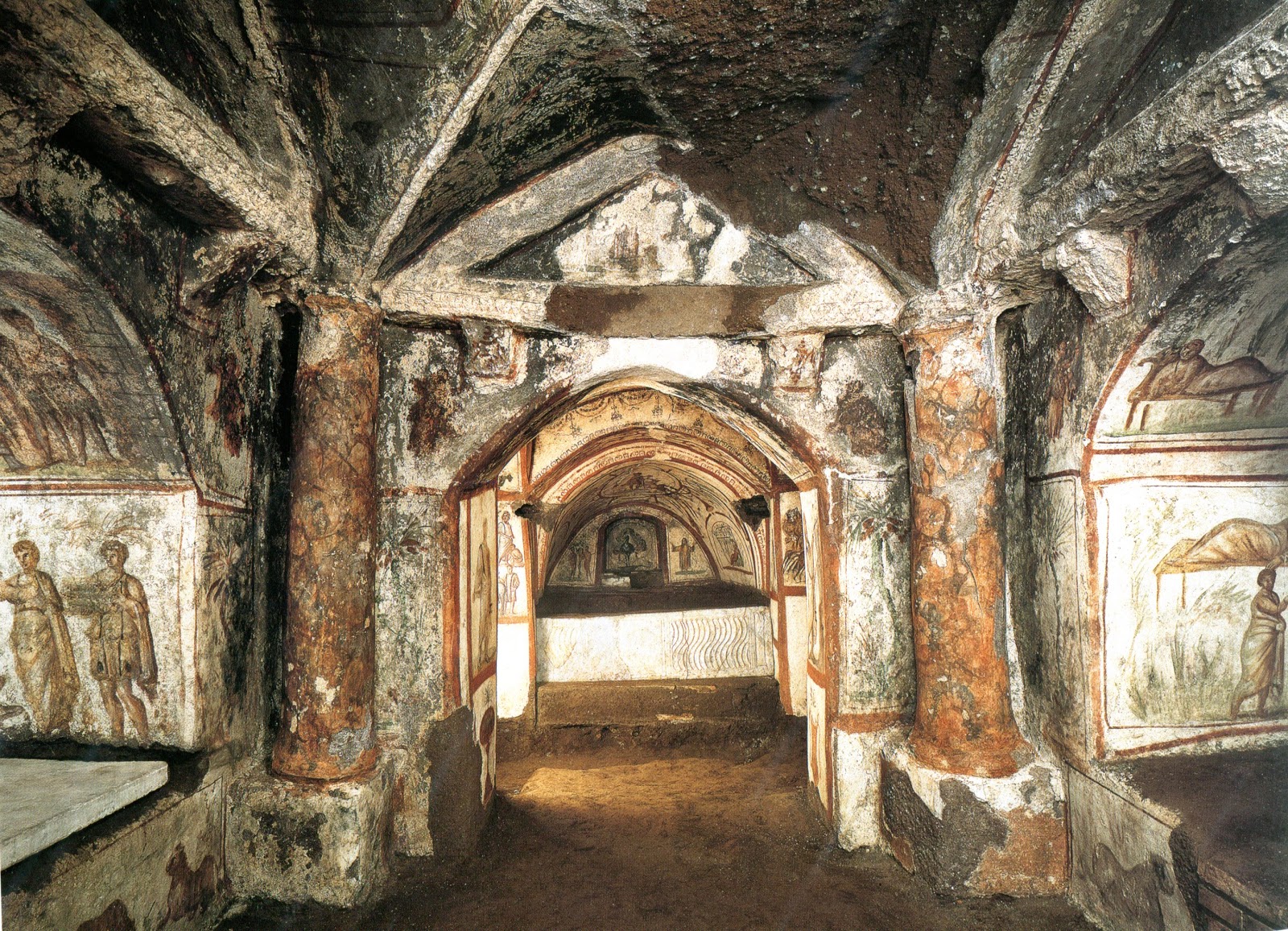 Carmelo Serrano fresco painter: 2 engravings: Apollo and Dionysus