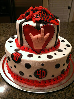 Cat's Cake Creations: "I love you" Sign Language 40th Birthday Cake