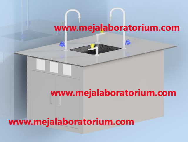 Meja Laboratorium Sekolah Model LD-03 | MEJA LABORATORIUM | LEMARI ASAM ...