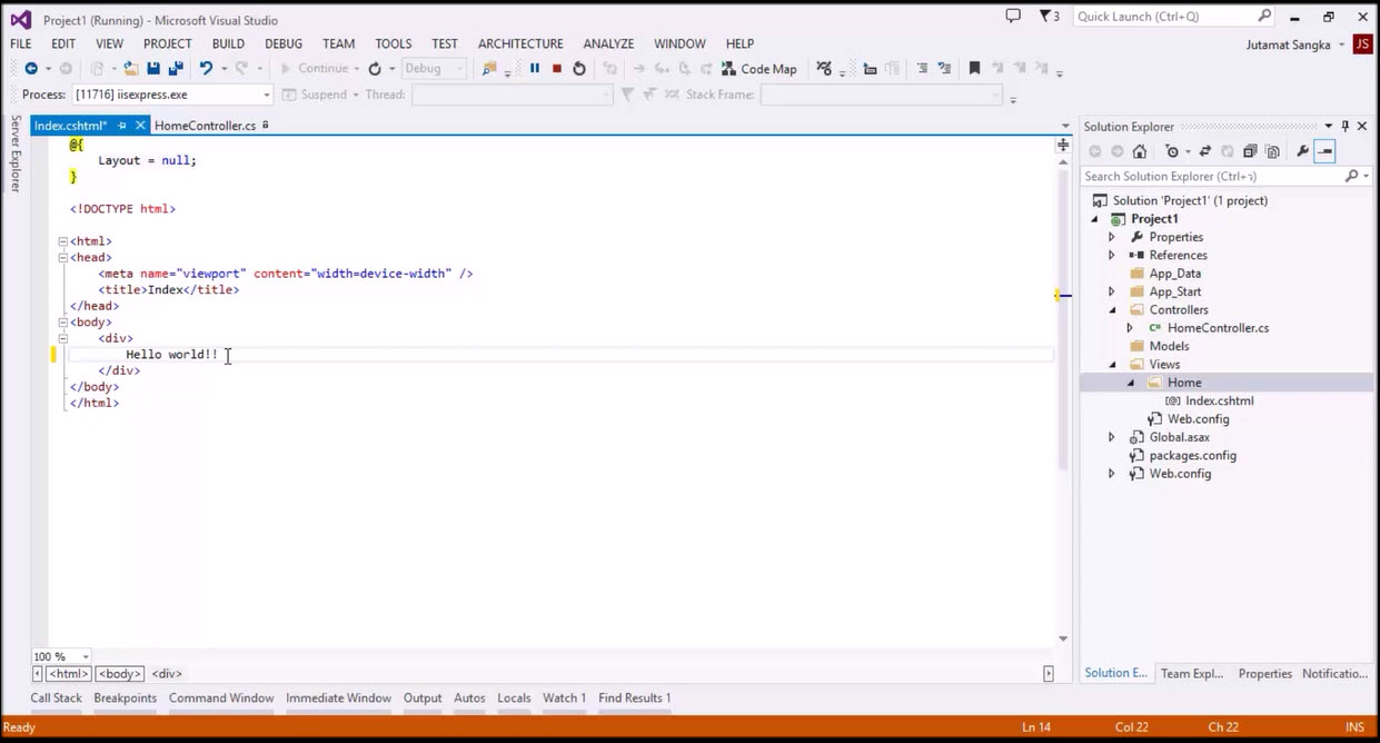 How to start to create MVC project with Visual Studio 2013(C# .NET MVC) - Survival Kits Project