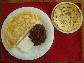 Recetas De Cocina Latinas De Galenia: Huevo en Torta con Frijoles Fritos