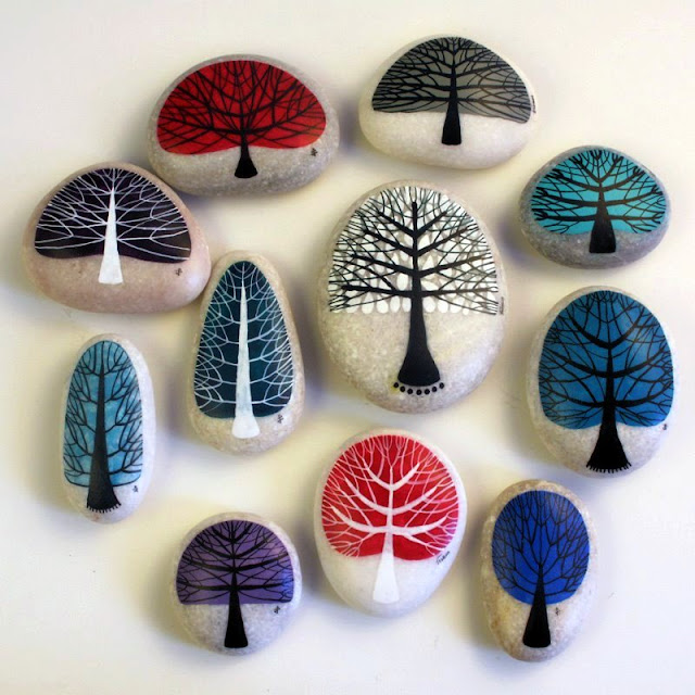 painted pebbles design ideas ~ crafts and arts ideas