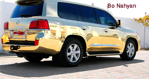 Modified Cars and Trucks: Golden Lexus Land Cruiser