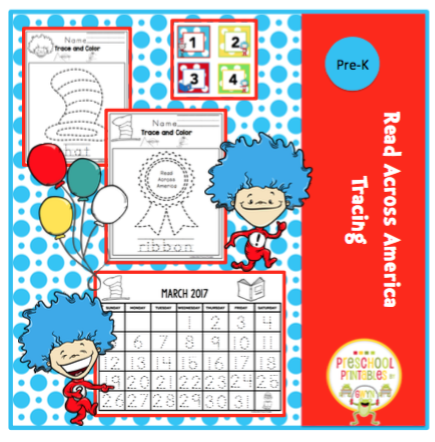 Read Across America Tracing ~ Preschool Printables