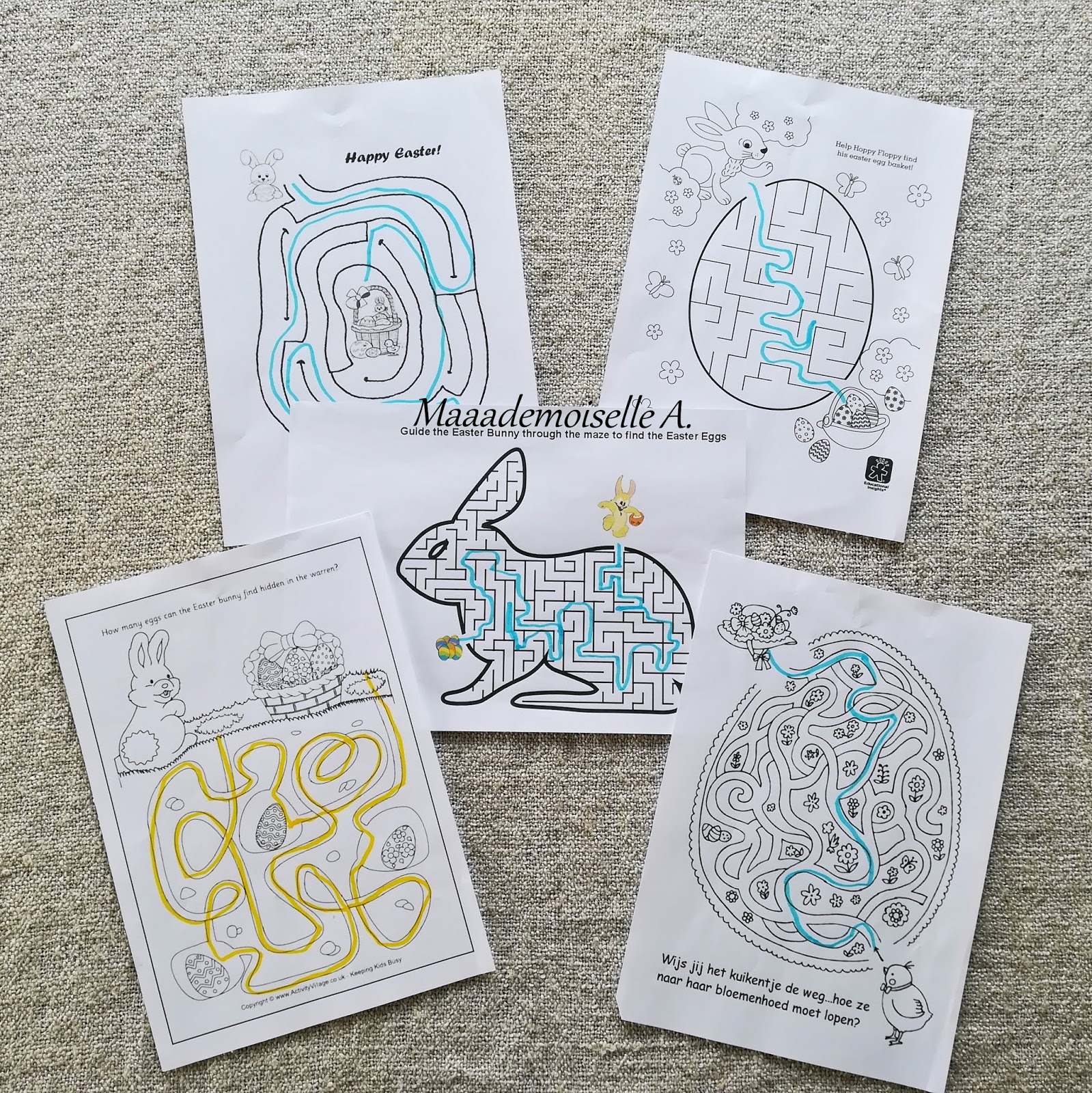 Maaademoiselle A.: || Nos activités sur Pâques