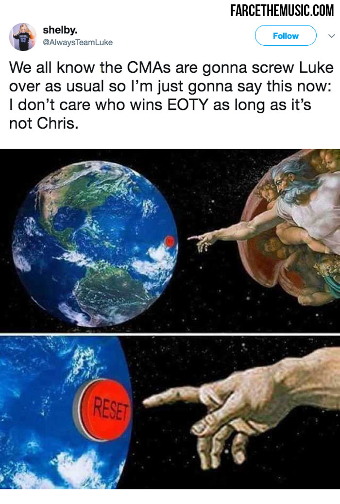 Farce the Music: Luke Bryan Fans Can't Stand Chris Stapleton