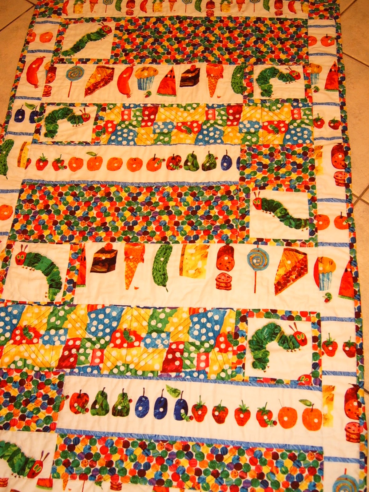 Always smiling: The Very Hungry Caterpillar Quilt