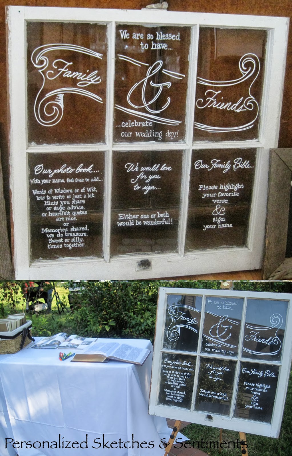 *Personalized Sketches and Sentiments: This n that...Burlap, mason jars ...