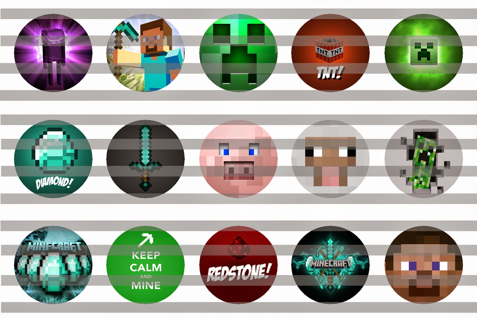 Unique Bottle Cap Designs: Minecraft Bottle Cap Image