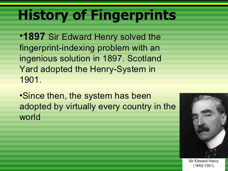 First fingerprinting in the world - colonial India