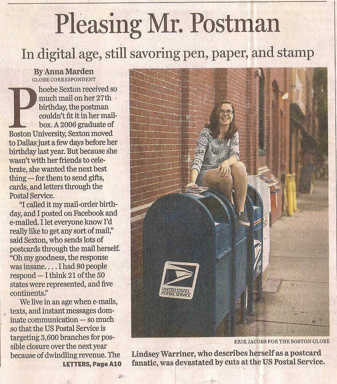 Warren Tales Blog: Pleasing Mr. Postman: Savoring letter-writing in ...