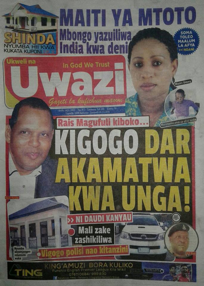 Kigogo wa Madawa ya Kulevya (Daudi Kanyau) akamatwa Dar. Mali zake ...