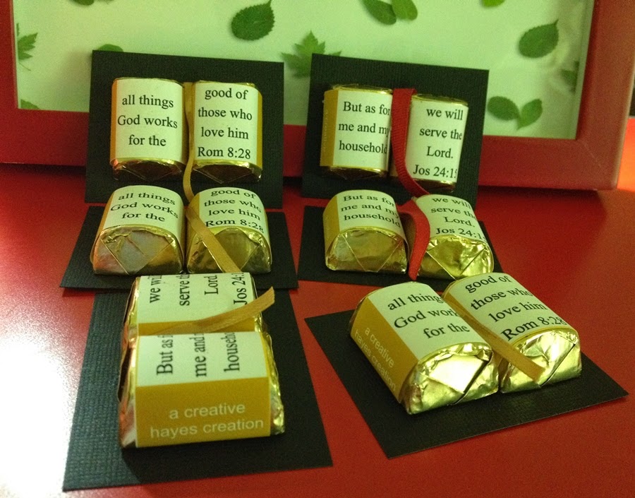 crEATive hAYes crEATions: Bible verse Hershey nuggets