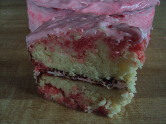 Pink (for the cure) Poke Cake | Flour Me With Love