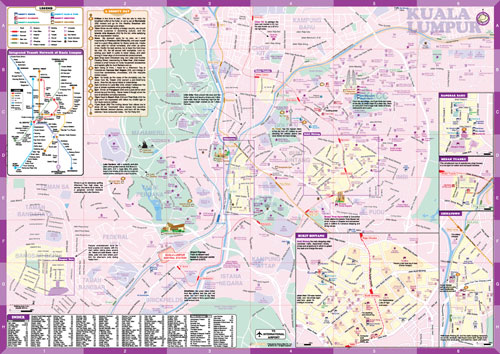 Map of Kuala Lumpur, Malaysia