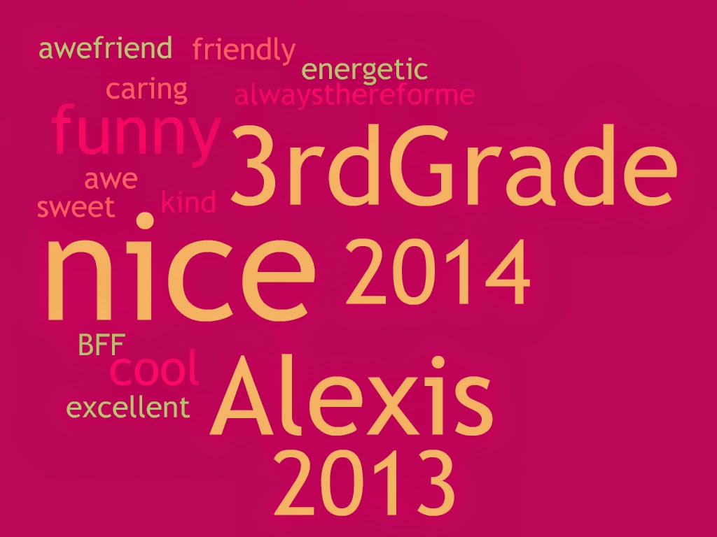 Mrs. Steinbrink's 4th Grade Class!: Alexis' Word Cloud
