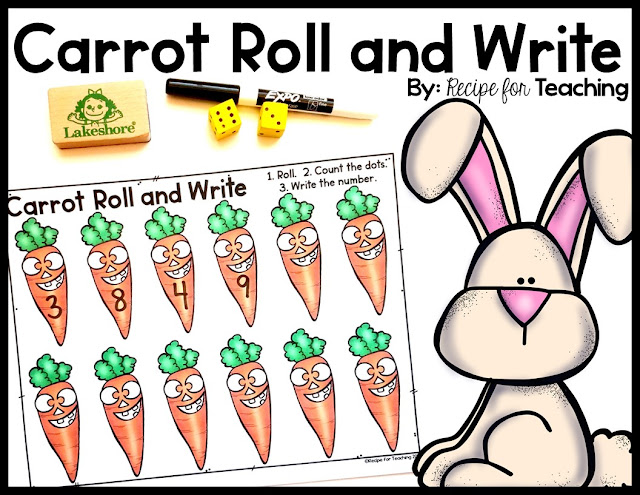 Carrot Roll and Write - Recipe for Teaching