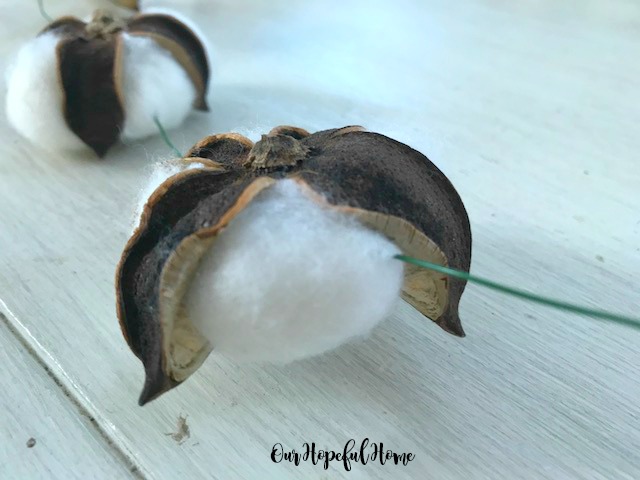 Our Hopeful Home: DIY Fall-Inspired Rustic Cotton Boll Wreath