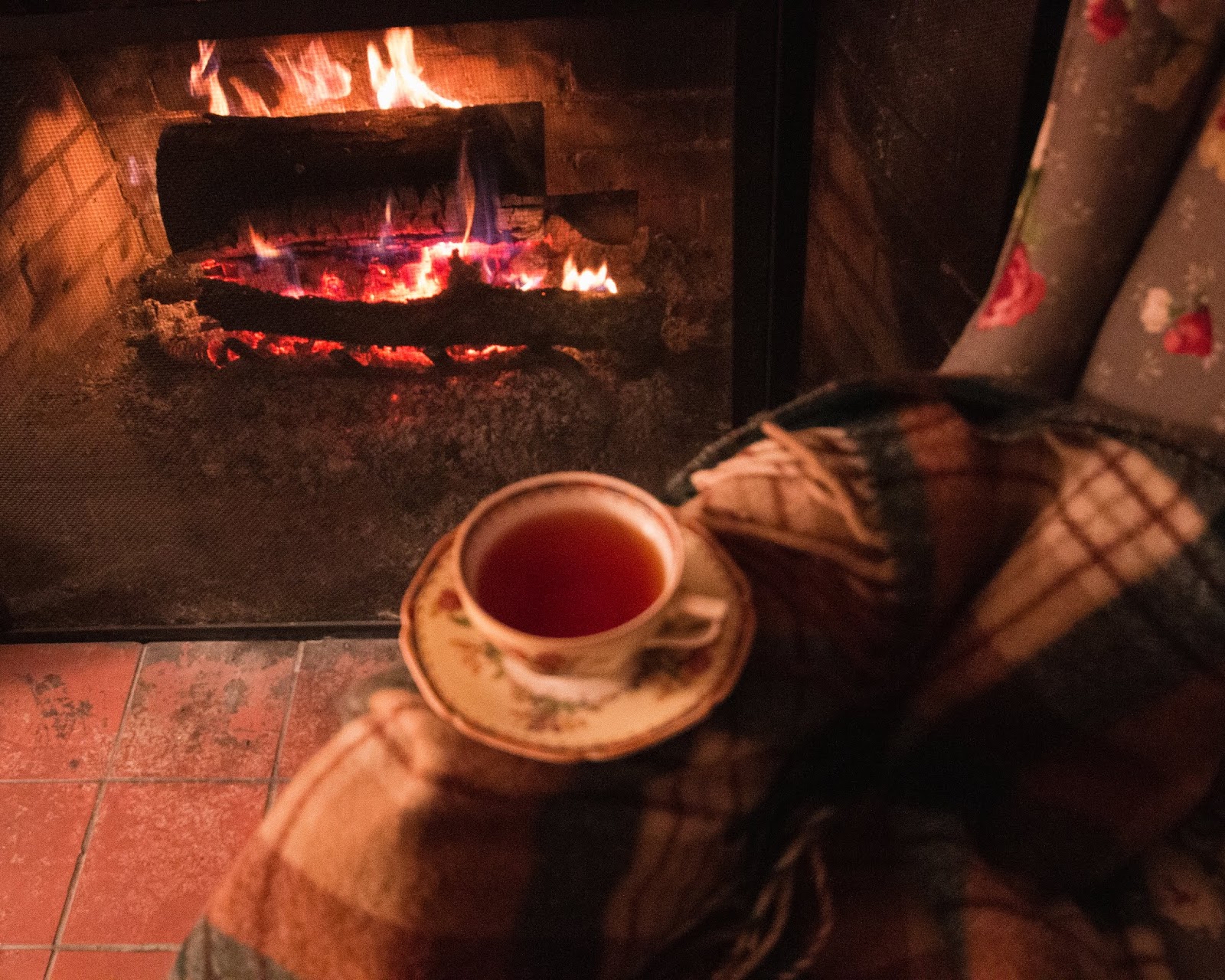 Delights of the Heart: Tea, Book, and a Cozy Fire