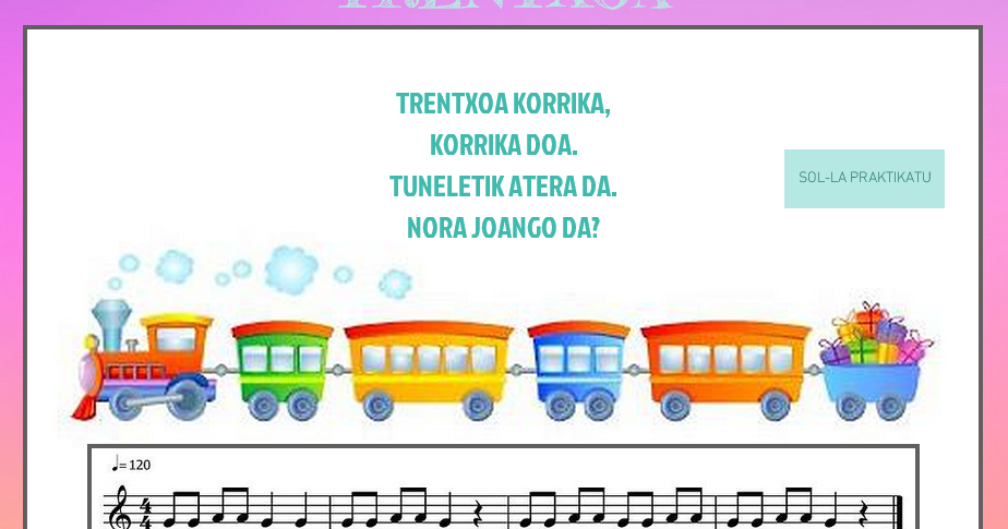 Plaka-instrumentuekin jotzeko haur-kanta: "Trentxoa" | MUSIKARMA