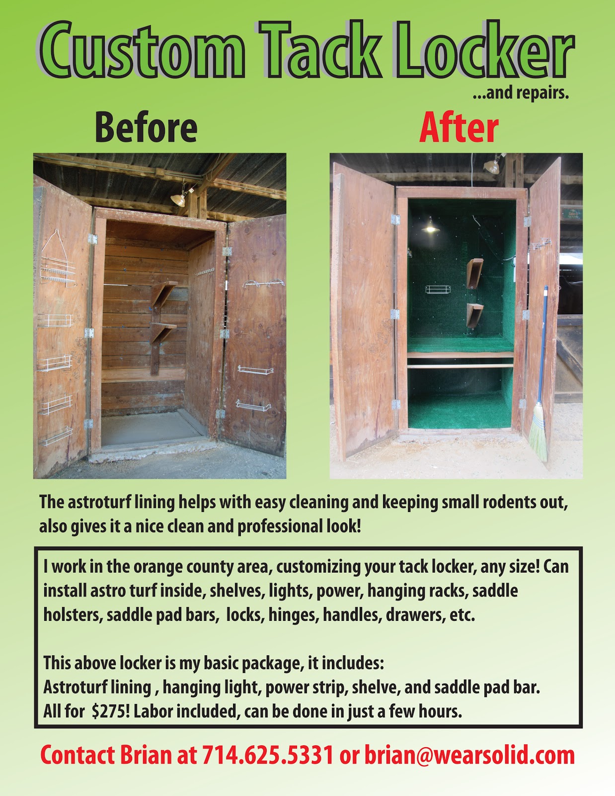 Custom wood working in Orange County!: Tack Locker