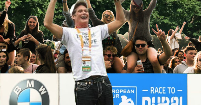 David Hasselhoff Hits Ceremonial Opening Shot On European Tour In ...