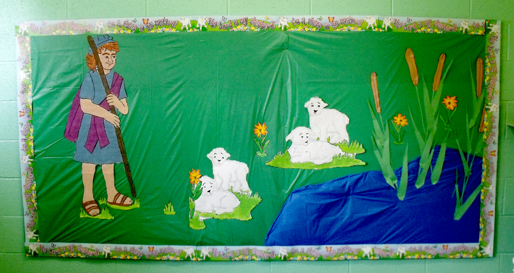 Free Bible School Materials: God's Sheep Decorations: Bulletin Boards