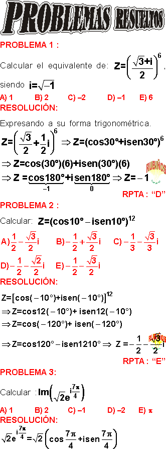 NUMEROS COMPLEJOS EJERCICIOS RESUELTOS PDF